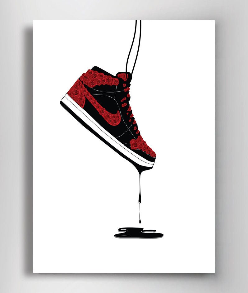 Jordan Sneaker Art Street Art Style Gallery Style Canvas Print! - Etsy
