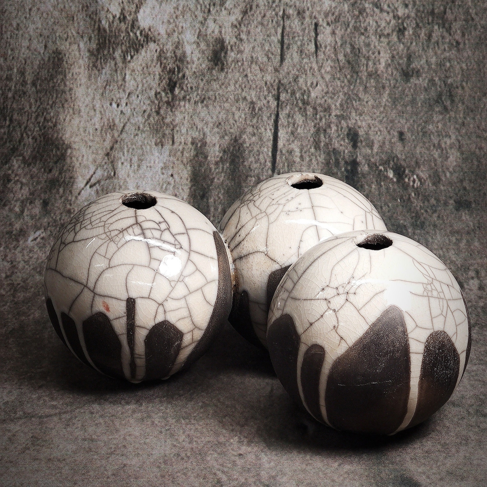 3 Sphere Raku Ceramic - Etsy