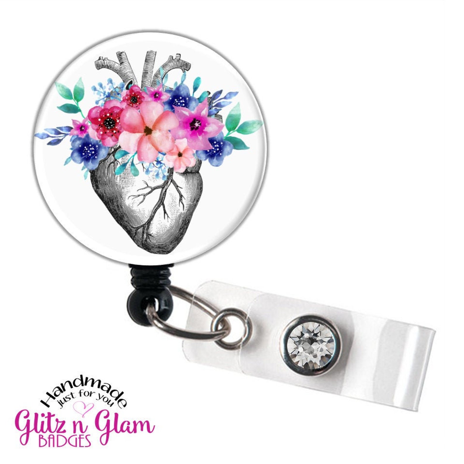 Anatomical Heart Badge Reel Cardiologist Badge Reel Heart - Etsy