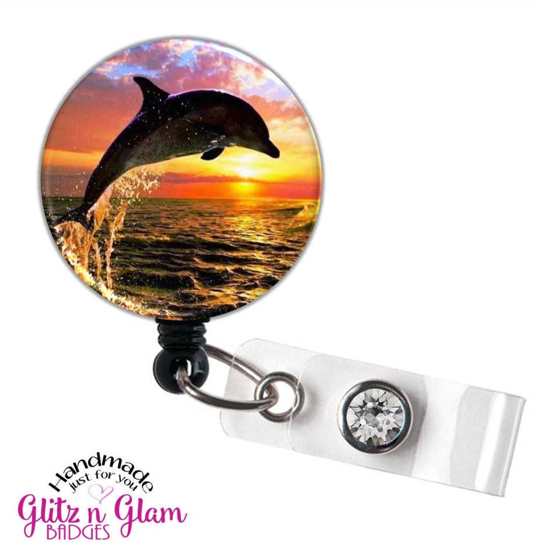 Dolphin Retractable Badge Reel Dolphin Badge Reel Dolphin | Etsy