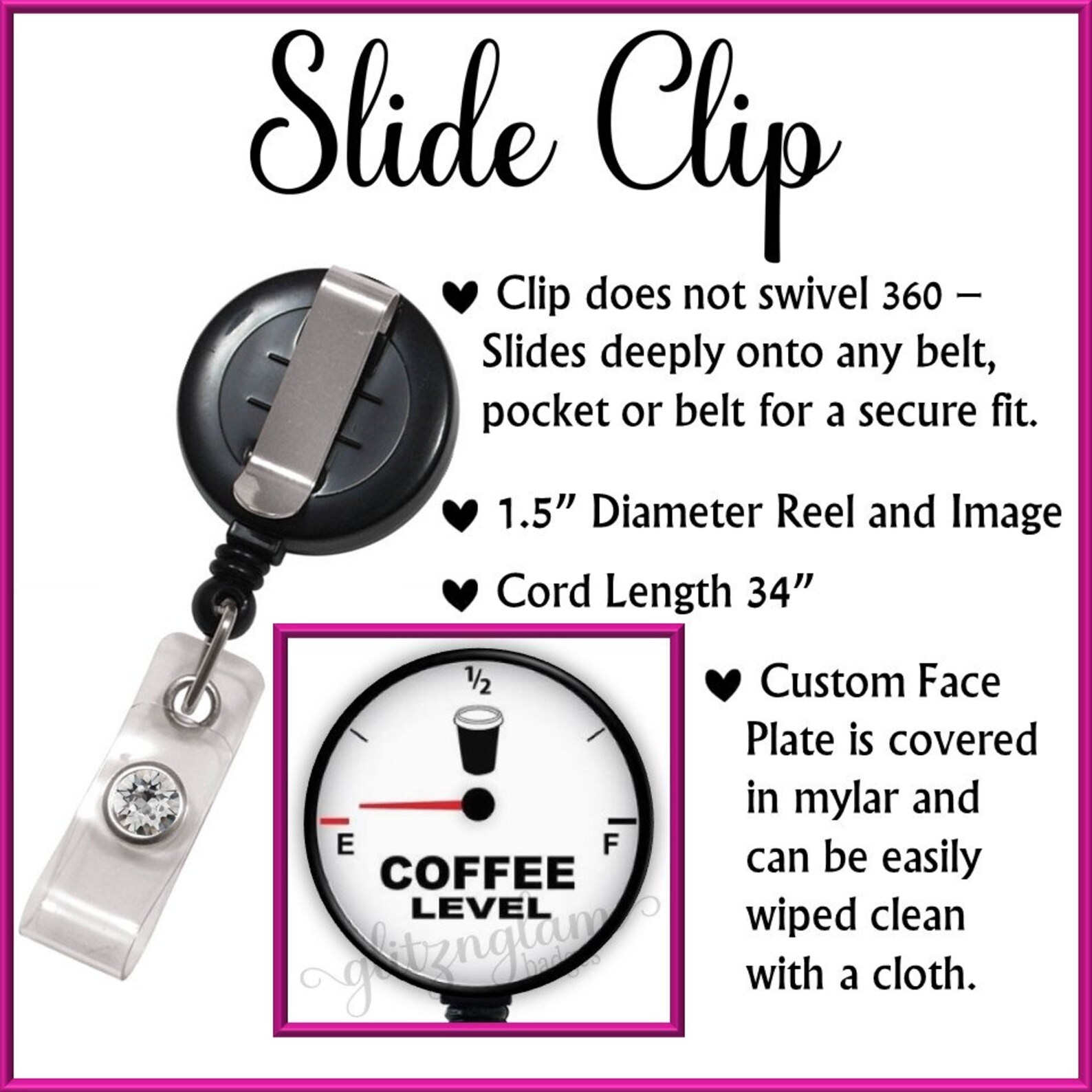 Coffee Badge Holder Coffee Retractable Badge Reel Cute - Etsy