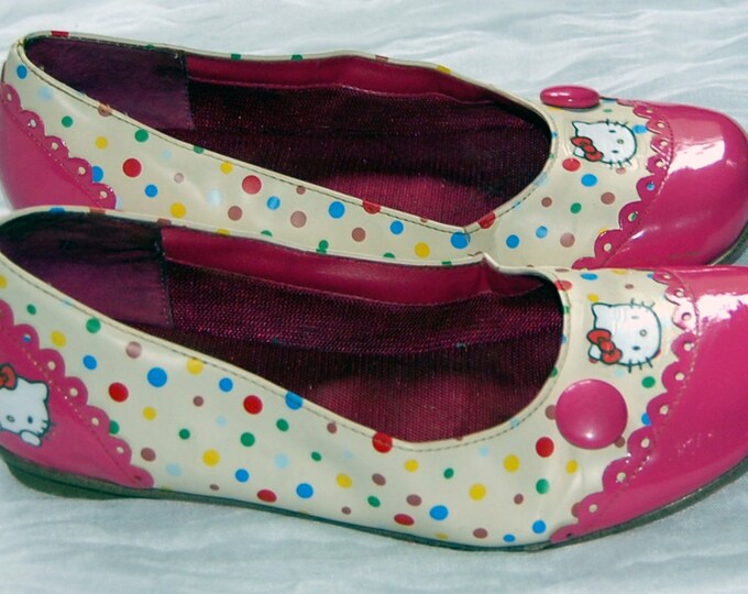 Hello Kitty Sanrio Ballet Flat Shoes One of a Kind Kawaii - Etsy