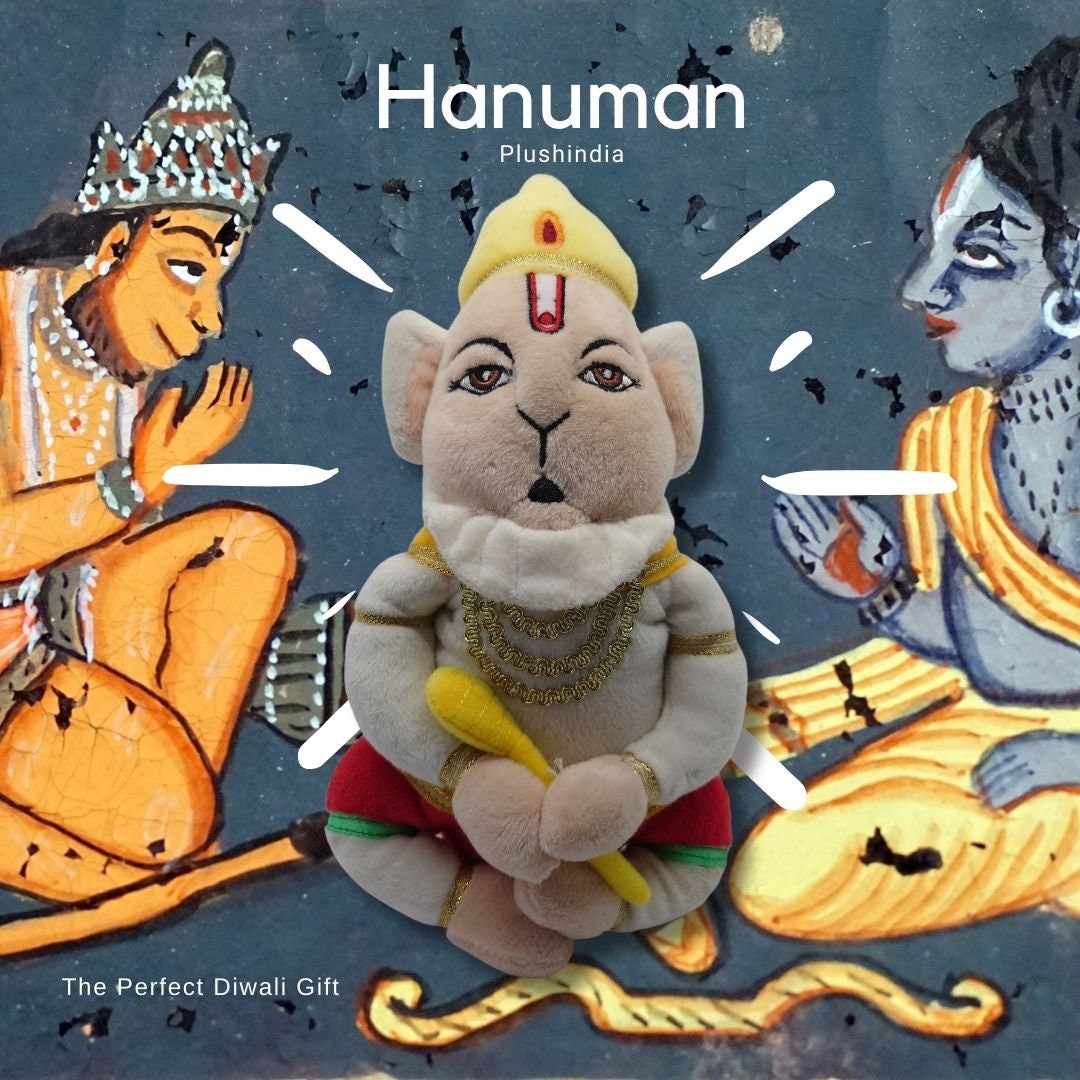Plush Hanuman Soft Toy of Hindu God Hanuman Diwali Gift by Plush India ...