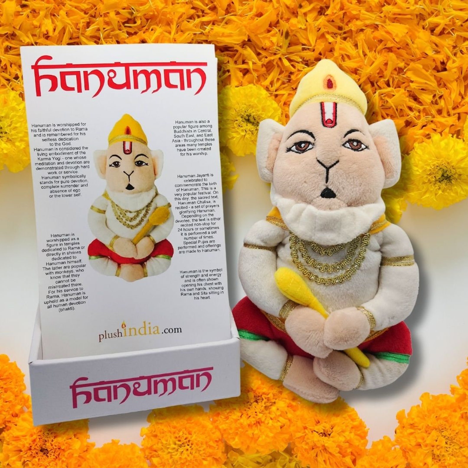 Plush Hanuman Soft Toy of Hindu God Hanuman Diwali Gift by Plush India ...