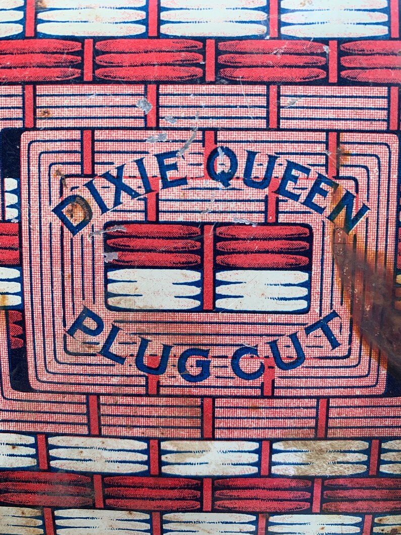 Vintage Dixie Queen Plug Cut Tin Metal Handles Pail 8 Inches X 4 X 5 ...