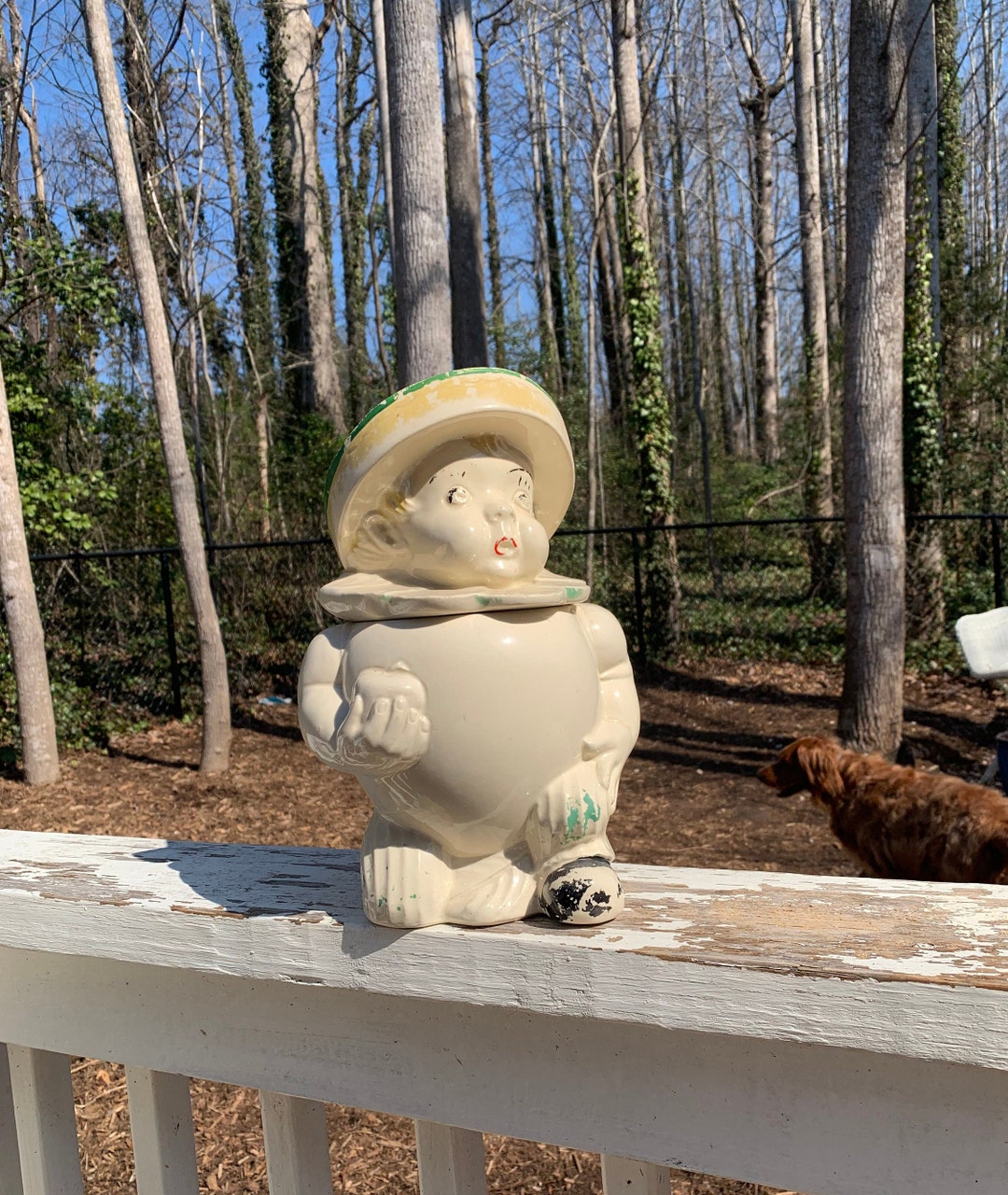 Vintage Albert Apple Cookie Jar 1940s. Paint is Mostly Rubbed Off ...