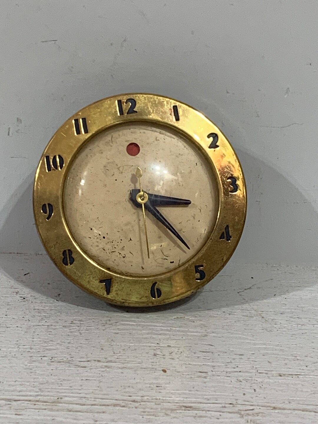 Vintage Telectron Clock 1940s, Numbers on Brass, Clock Only No ...