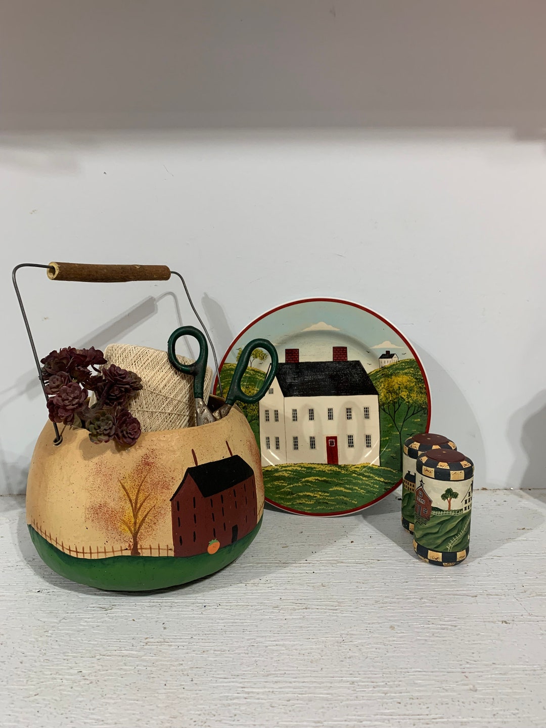 Vignette in a Box With Warren Kimble's Decorative Collector Plate, Pat ...