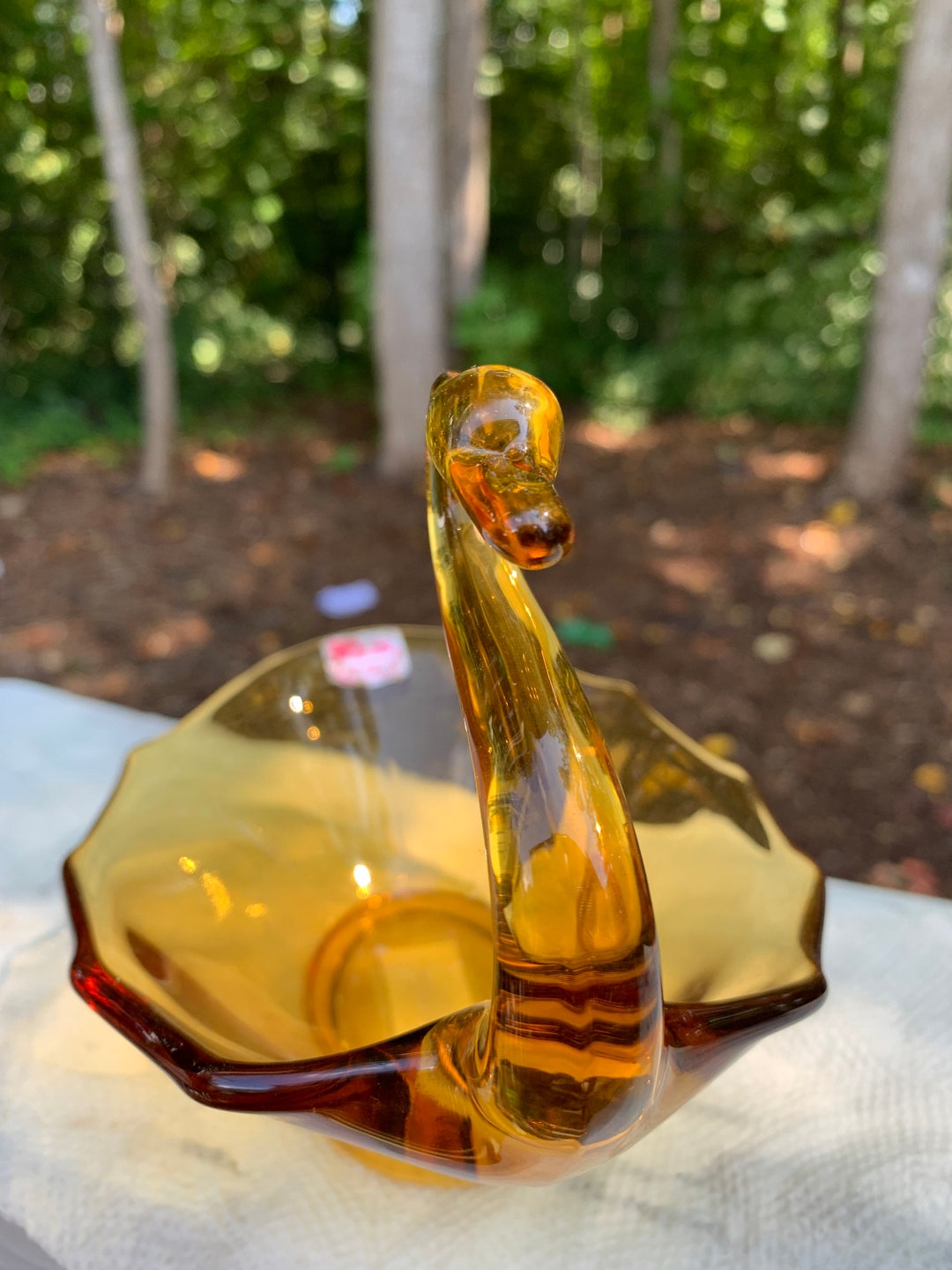 Reduced...sunshine in Glass, Viking Amber Swan, Color of Honey, MGM ...