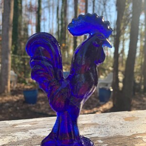 Cobalt Blue Rooster, 4 Inches Tall, No Markings, No Issues, Would Fit ...