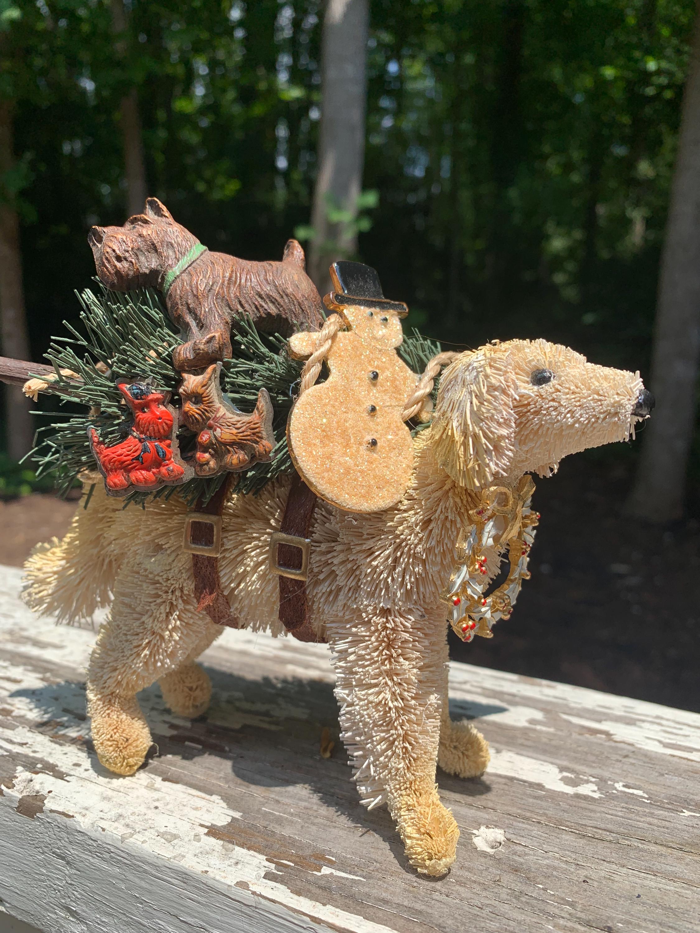 Pottery Barn Lab Decorated Vtg Pins. Scottie and 2 Puppies Pin, Snowman ...