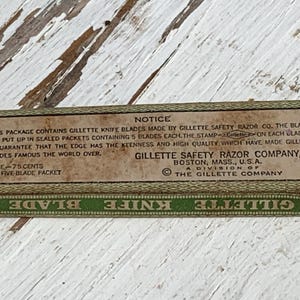 RARE Gillette KNIFE BLADE Box. Razer Boxes Are Plentiful as so Many ...