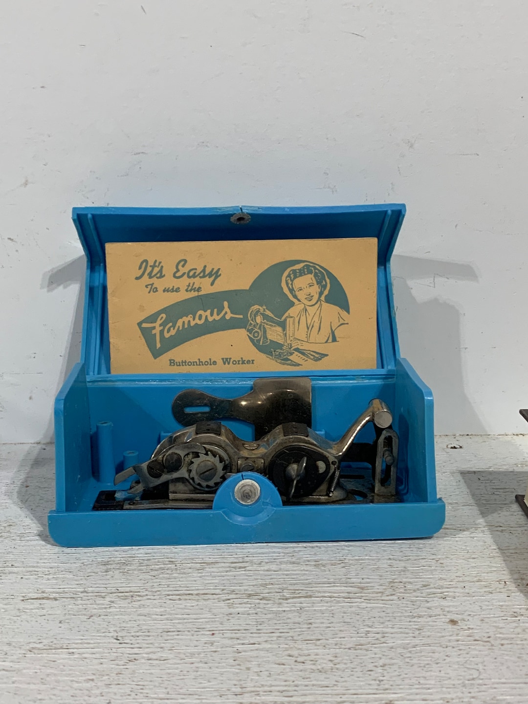 Reduced Vintage Famous Buttonhole Maker in Original Box With Original ...