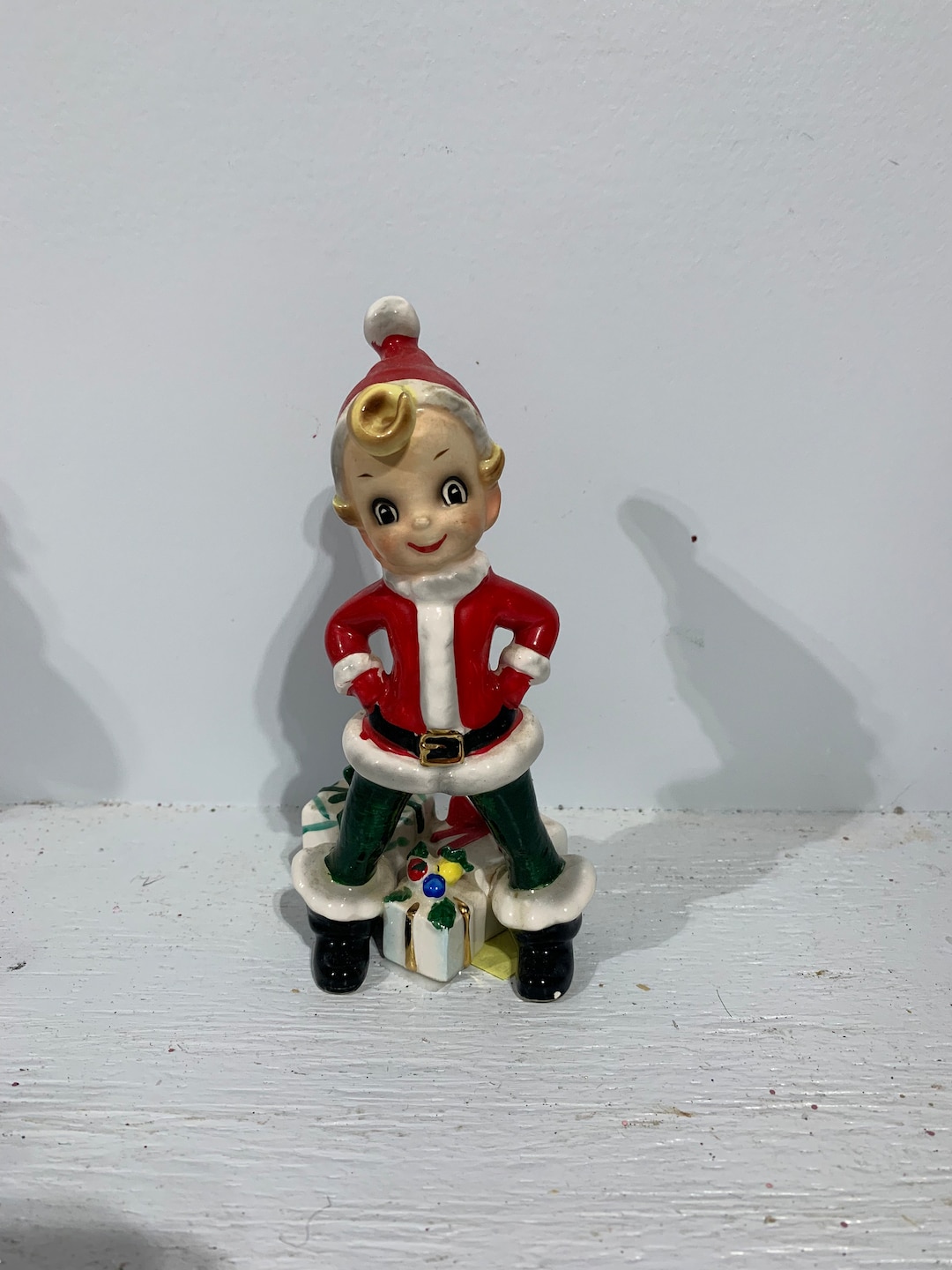 Josef Original Christmas Elf Pixie Appearing to Be Guarding Presents 7 ...