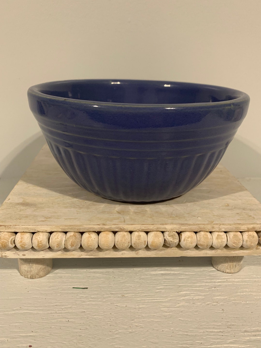 Vintage Blue Ware Mixing Bowl Crock/stoneware. Small 5 3/8” , 2 3/8 ...