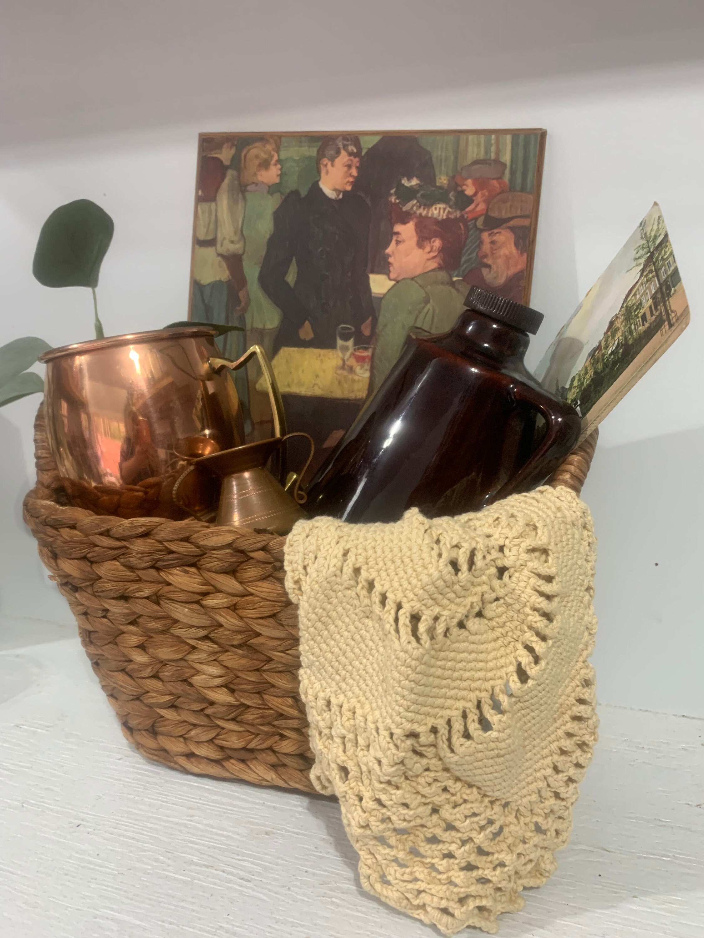 Coffee Beverage Bar Decor, Instant Vtg Vignette, Assemblage Liqueur ...