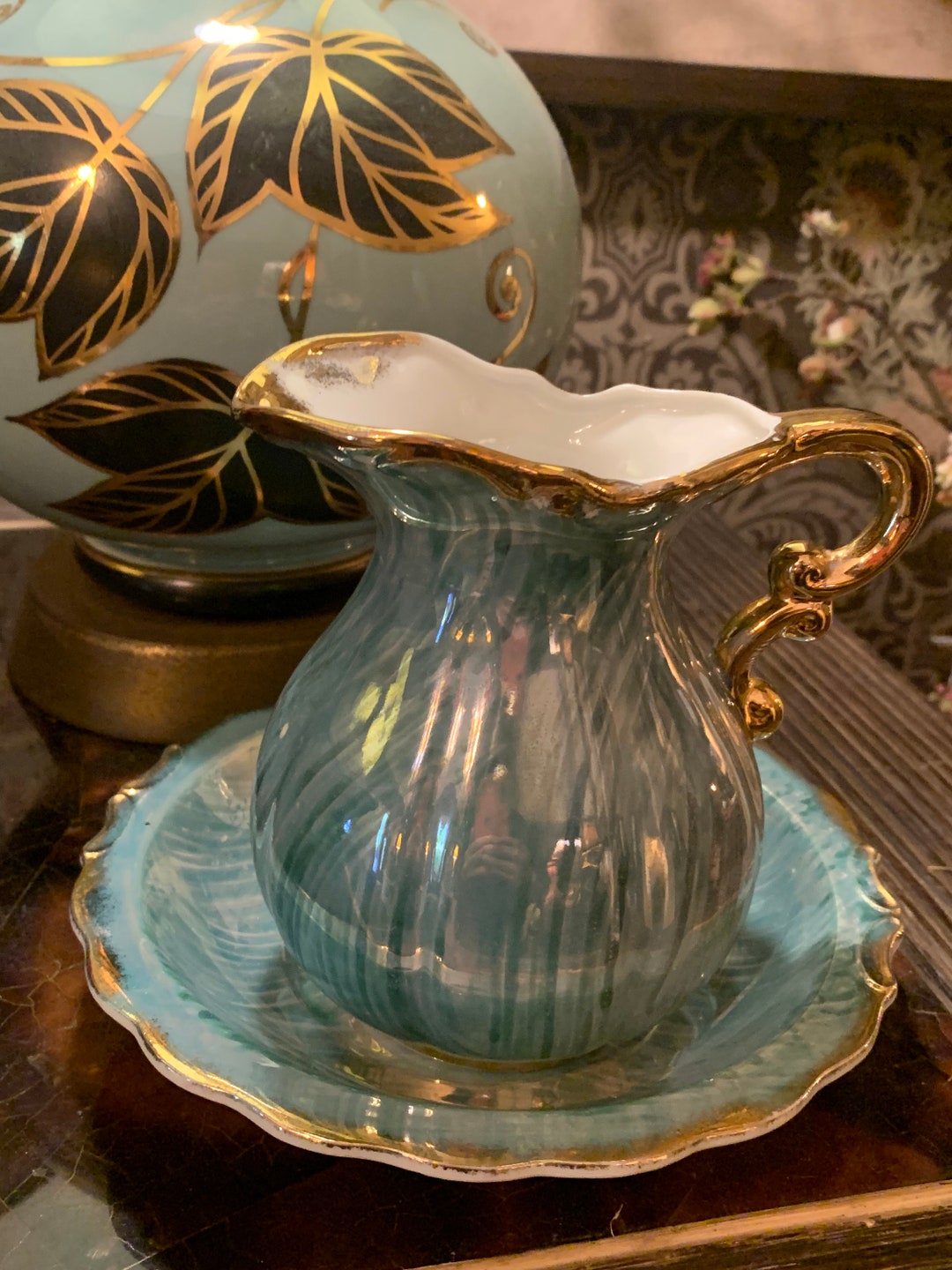 Vintage Small Pitcher and Basin. Paint is Beautiful. Almost - Etsy