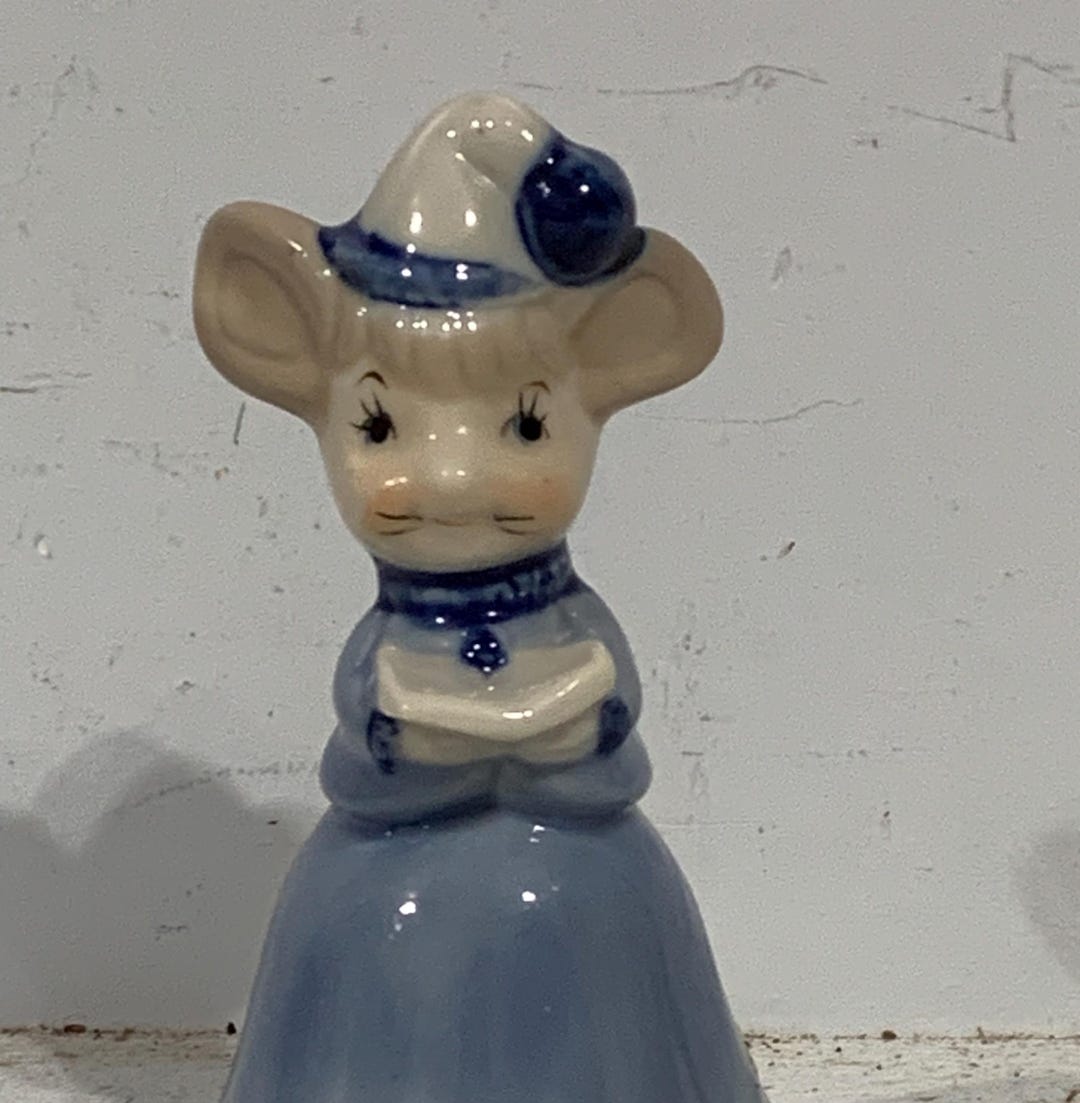 Not a Creature Was Stirring, Mouse Bell, Look of Lladro Porcelain ...