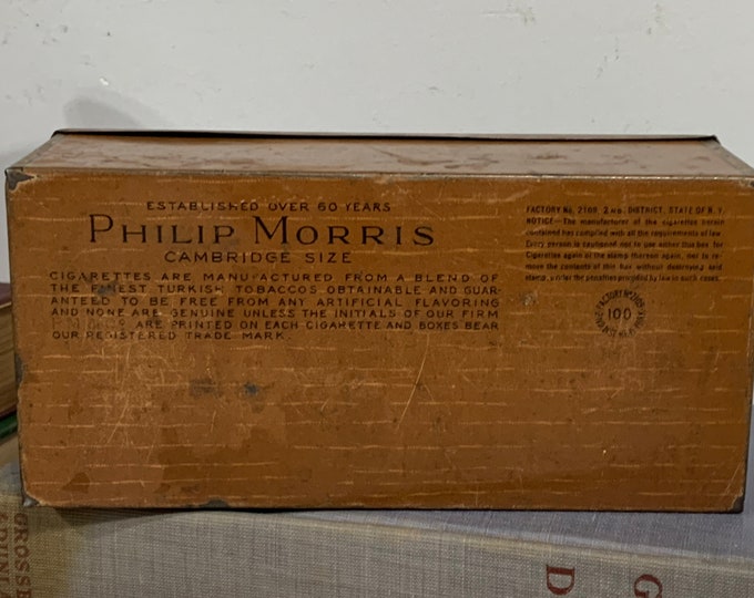 1930s Philip Morris Tin, 6 Inches. Father's Day, Put in Gift Card or ...