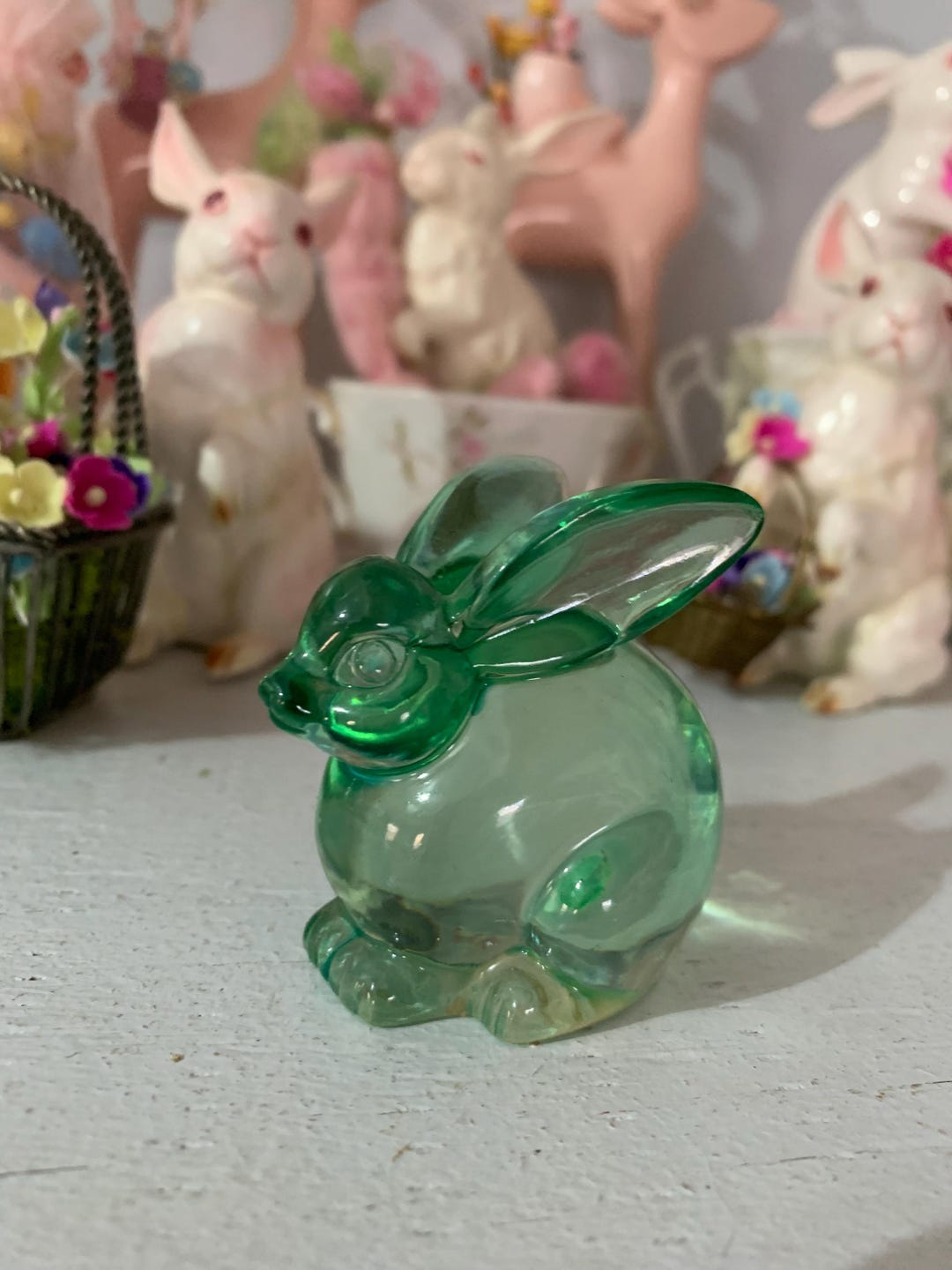 Stinking Cute Chubby Lucite Bunny Rabbit, Easter Kitschy, 2 1/2 Inches ...