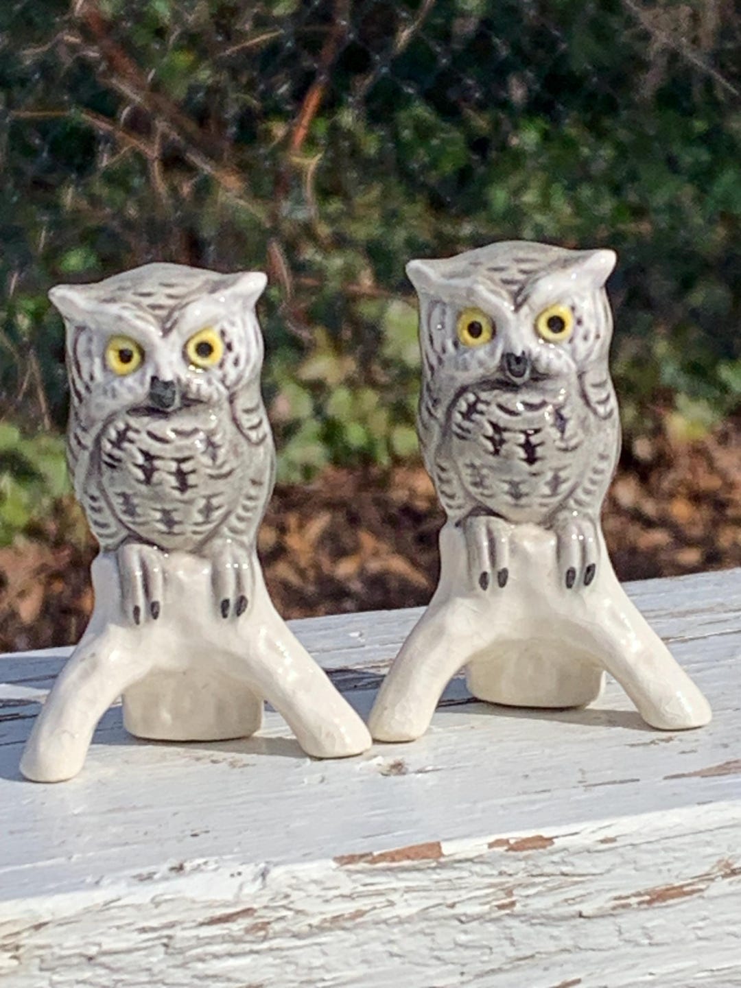 Goebel Owl West Germany Mini Ceramic Gray Owl on Branch, 2 in Stock ...