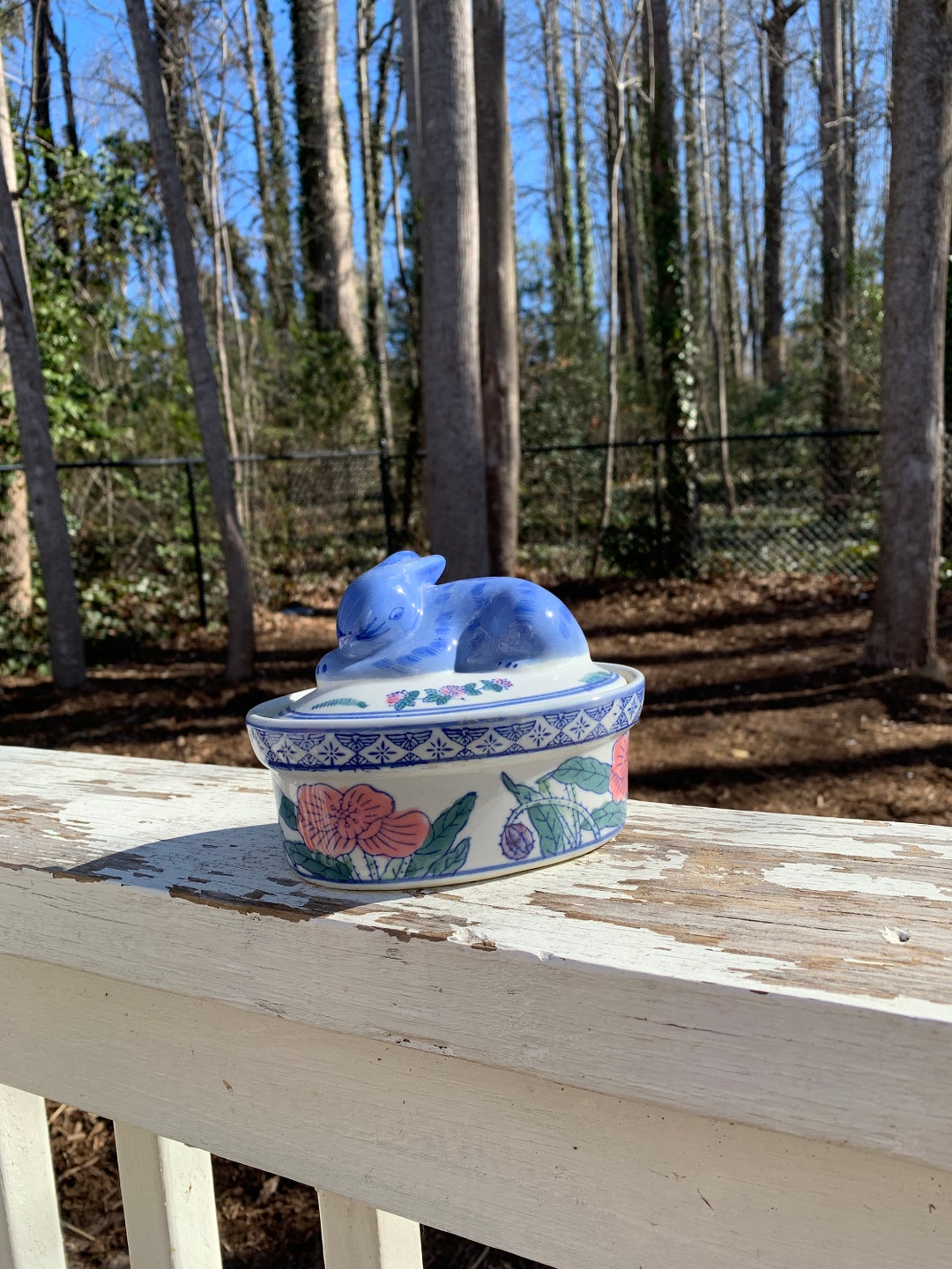 Vintage Ben Rickert Bunny Casserole Dish or Trinket Box or Candy Dish ...