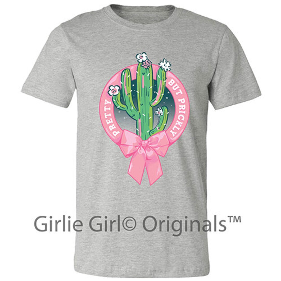 LULU MAC "cactus Bow" 150 A.heather Grey Short Sleeve T-shirt - Etsy