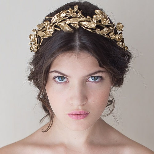 Cherry Blossom Headpiece. Bridal Crown. Gold Headpiece. Floral - Etsy