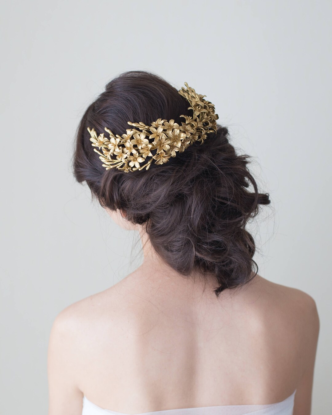 Orange Blossom Headpiece. Bridal Floral Headpiece. Back Headpiece ...