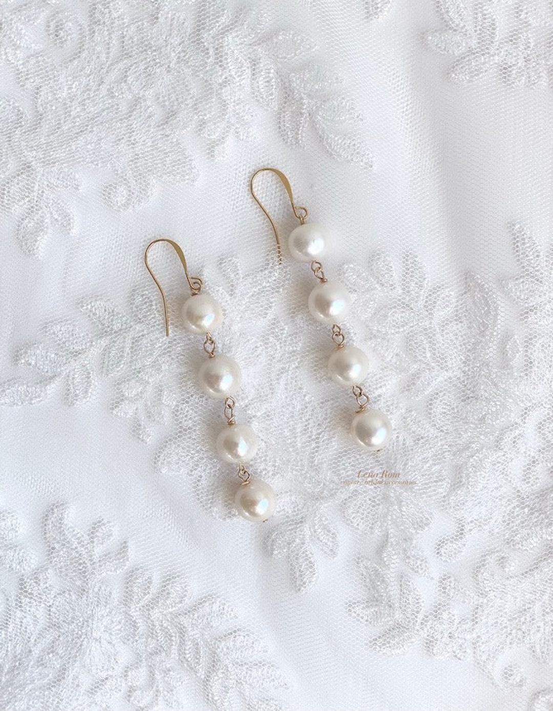 CHANTAL Bridal Pearl Earrings. Wedding Pearl Earrings. Bridal Jewelry ...