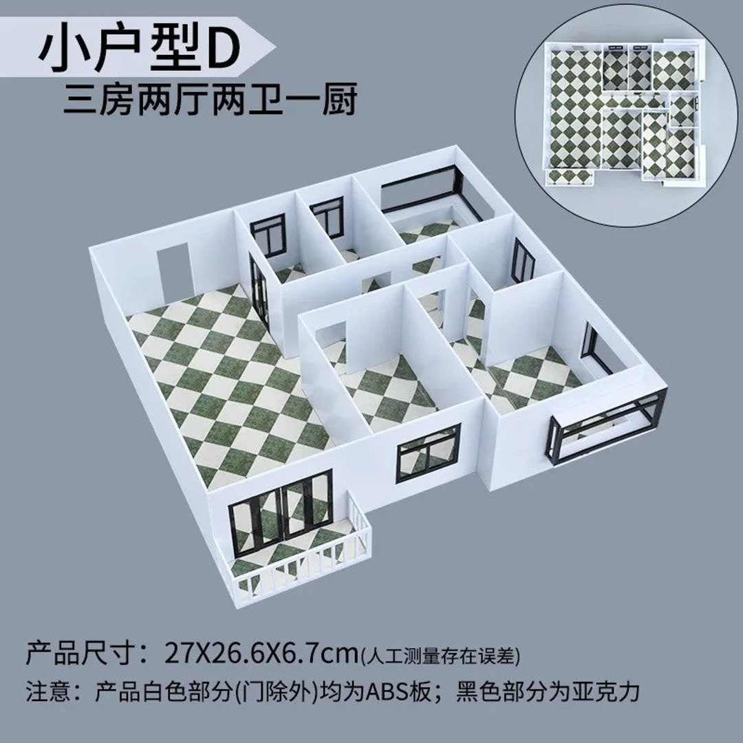 Miniature Model House 3d Diorama Display Roombox Quarter Inch Scale ...