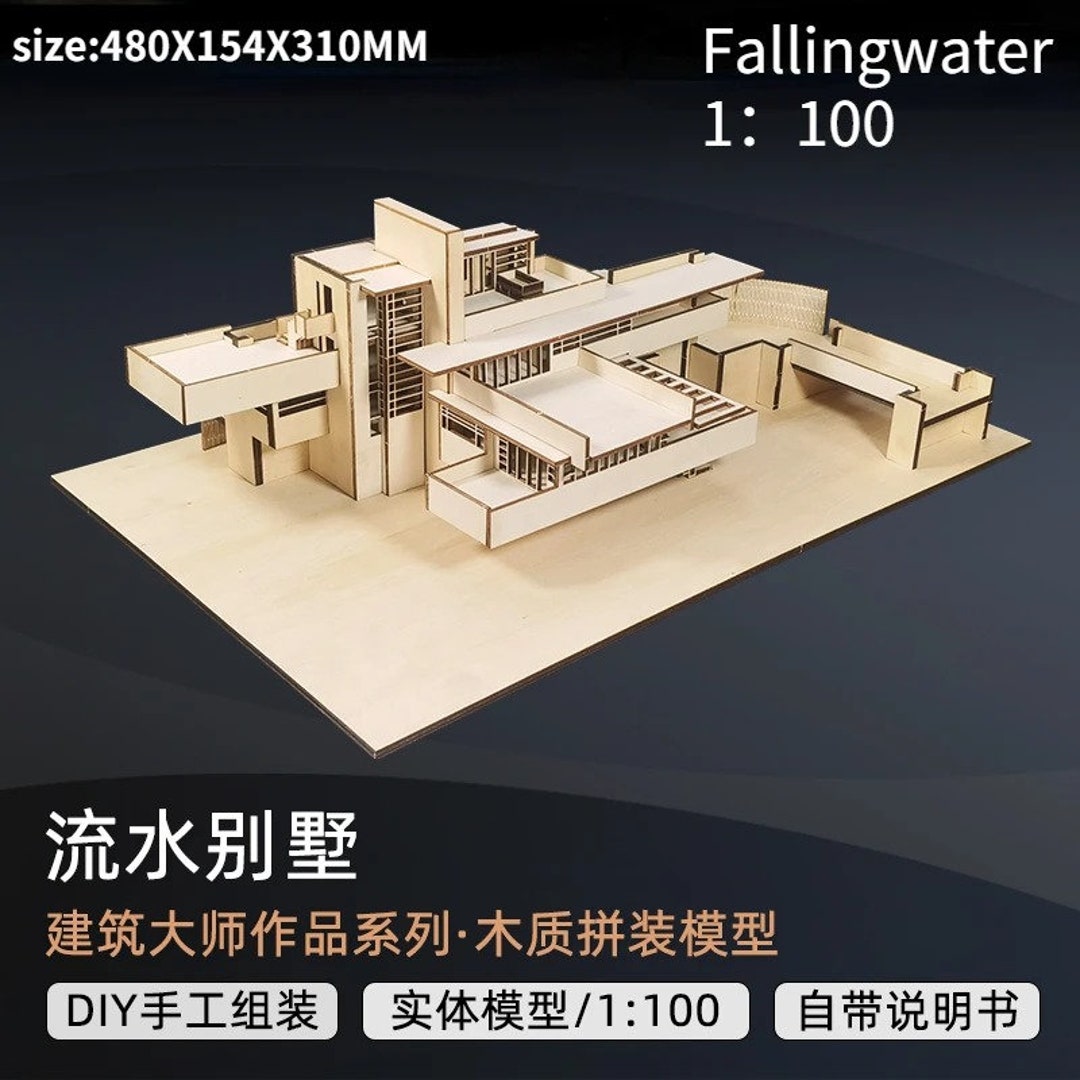 1:100 Scale Miniature House Model Kit Wooden Architectural Mini Model ...