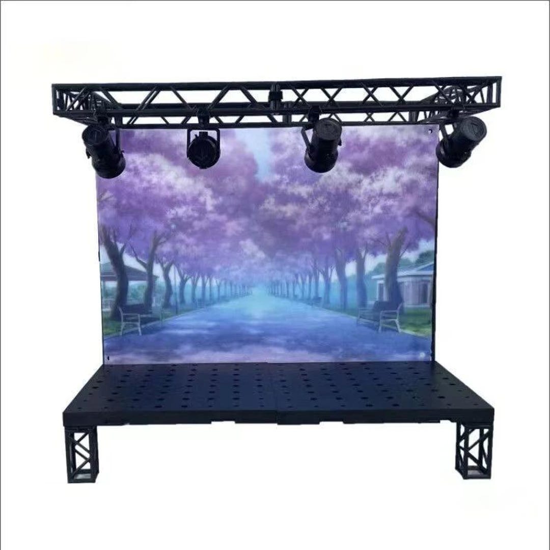 Action Figure Toys Models Display Diorama Stage With Lights - Etsy
