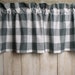 Gray and White Buffalo Check Valances Homespun Valance Farmhouse ...