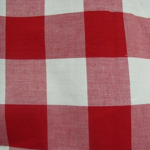 Red and White 2 Buffalo Check Homespun Valances Tiers Runners Farmhouse ...
