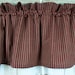 Ticking Valances and Curtains Country Red and Tan Homespun Americana ...