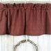 Ticking Valances and Curtains Country Red and Tan Homespun Americana ...