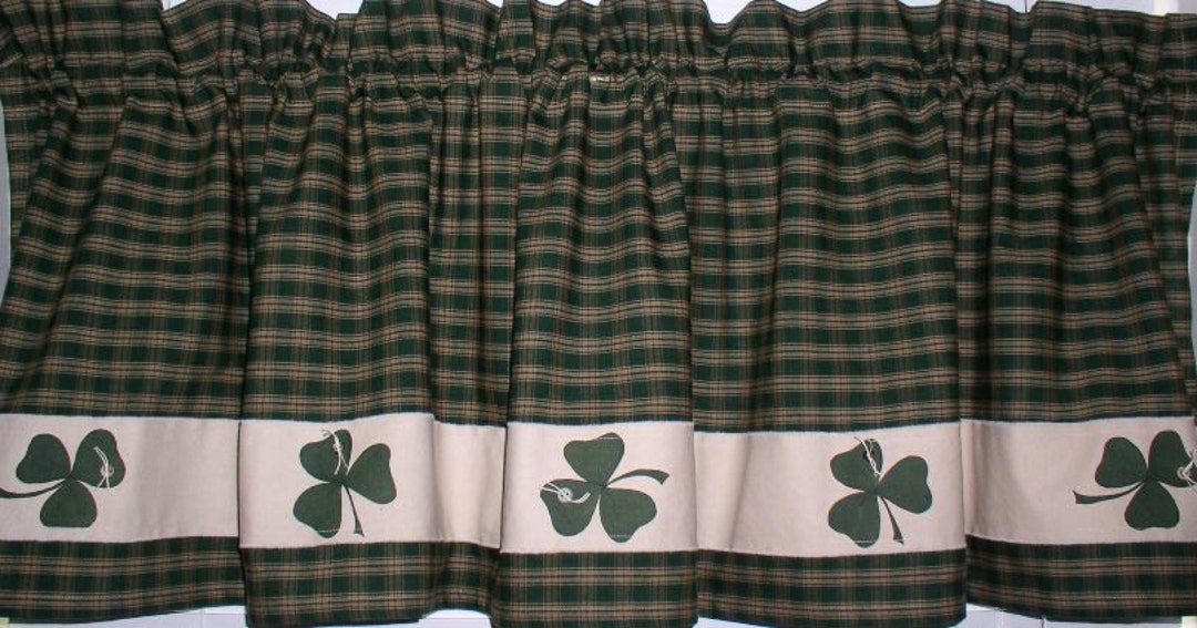 Hand Painted Shamrocks Valance in Your Choice of Size and - Etsy