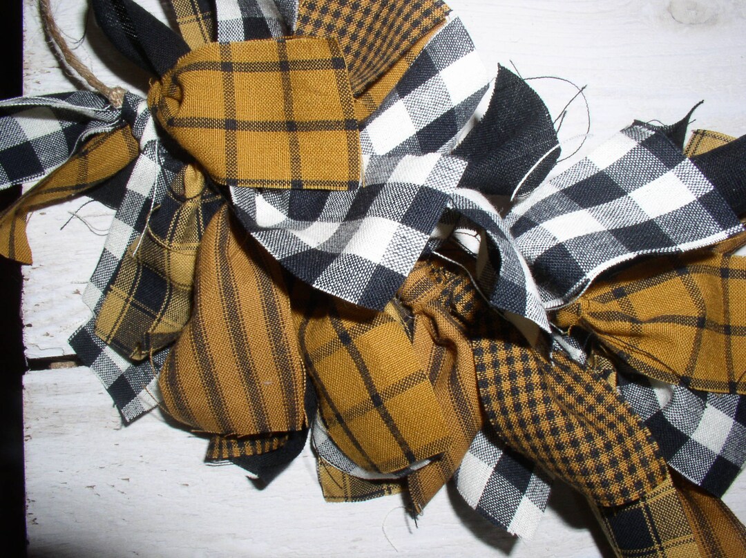 Primitive Fall Rag Garland Kit Pre-cut Strips...easy DIY Project for ...