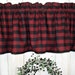 COUNTRY RED and BLACK Buffalo Check Homespun Valances Tiers - Etsy