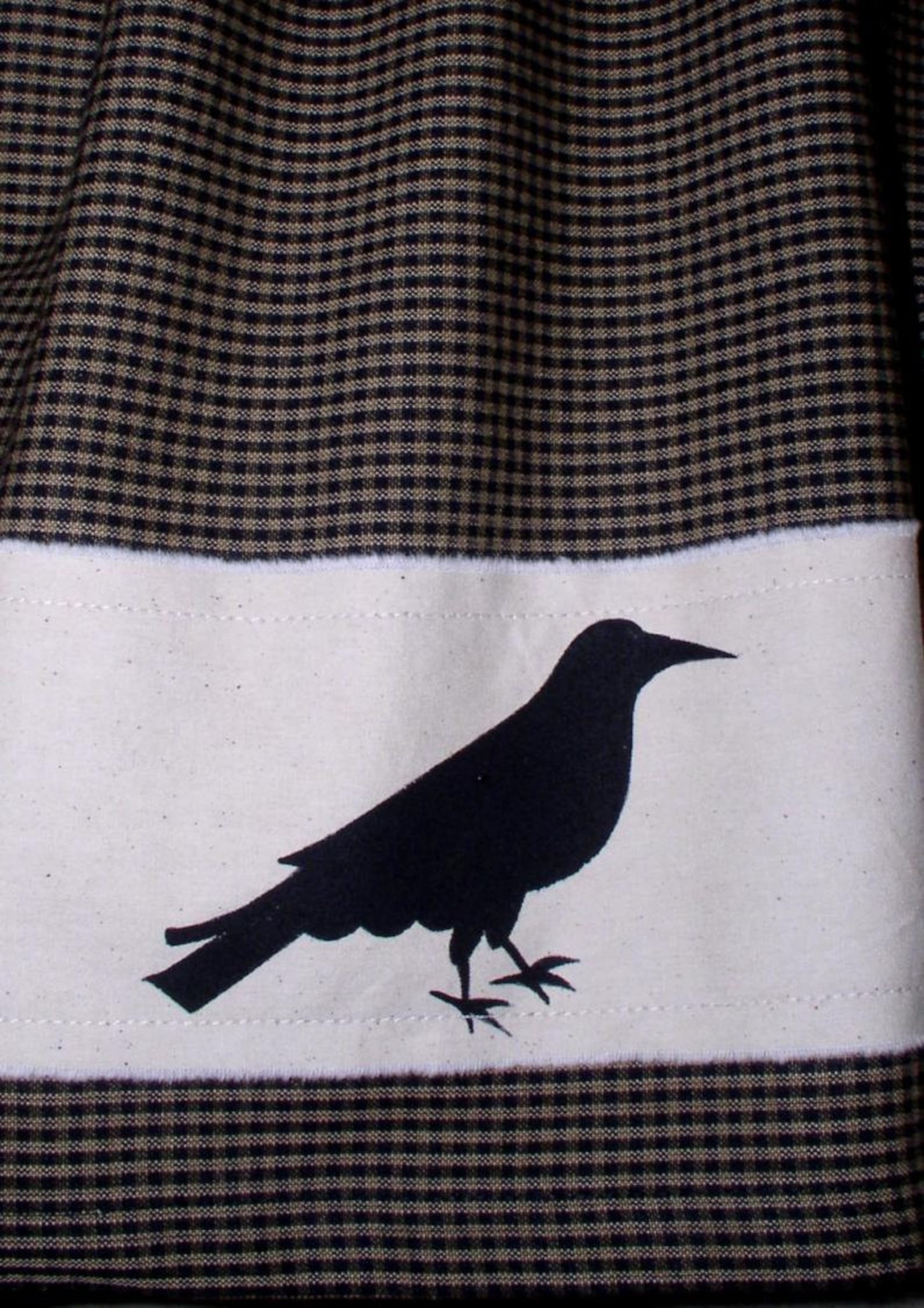 Hand Painted Crows 100% Cotton Homespun Valance Fall Decor - Etsy