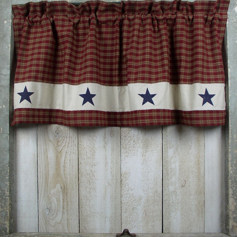 Red Stars Curtains - Etsy