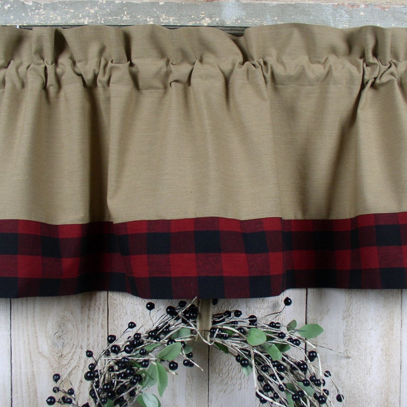 Buffalo Check Valance - Etsy