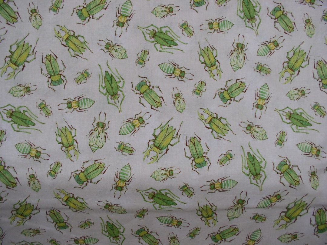 BUGS INSECTS SCIENCE 100% Cotton Fabric by the Half Yard or Yard ...