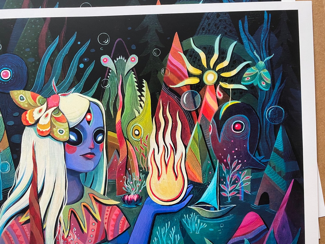 Art Print the Wellspring Surreal Art Colourful Fantasy - Etsy Canada