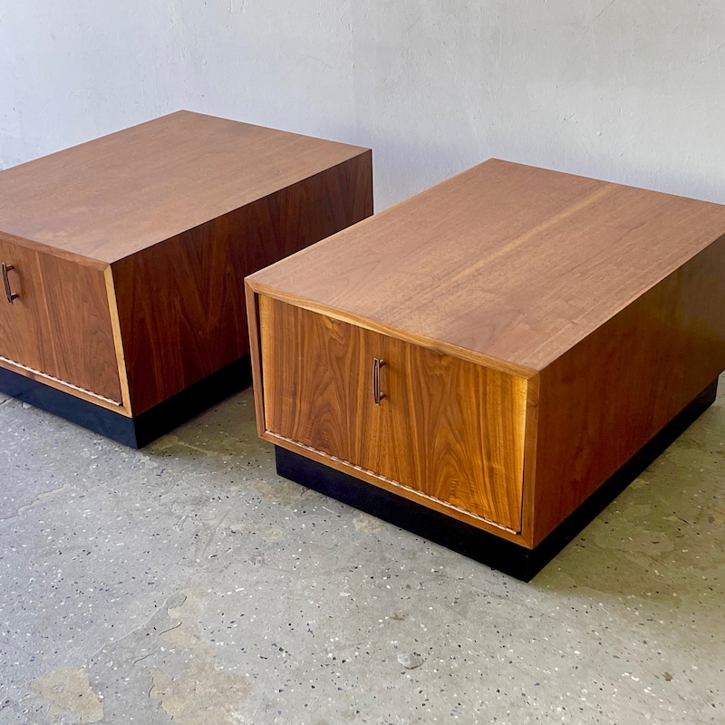 Walnut Cube Coffee Tables - Etsy