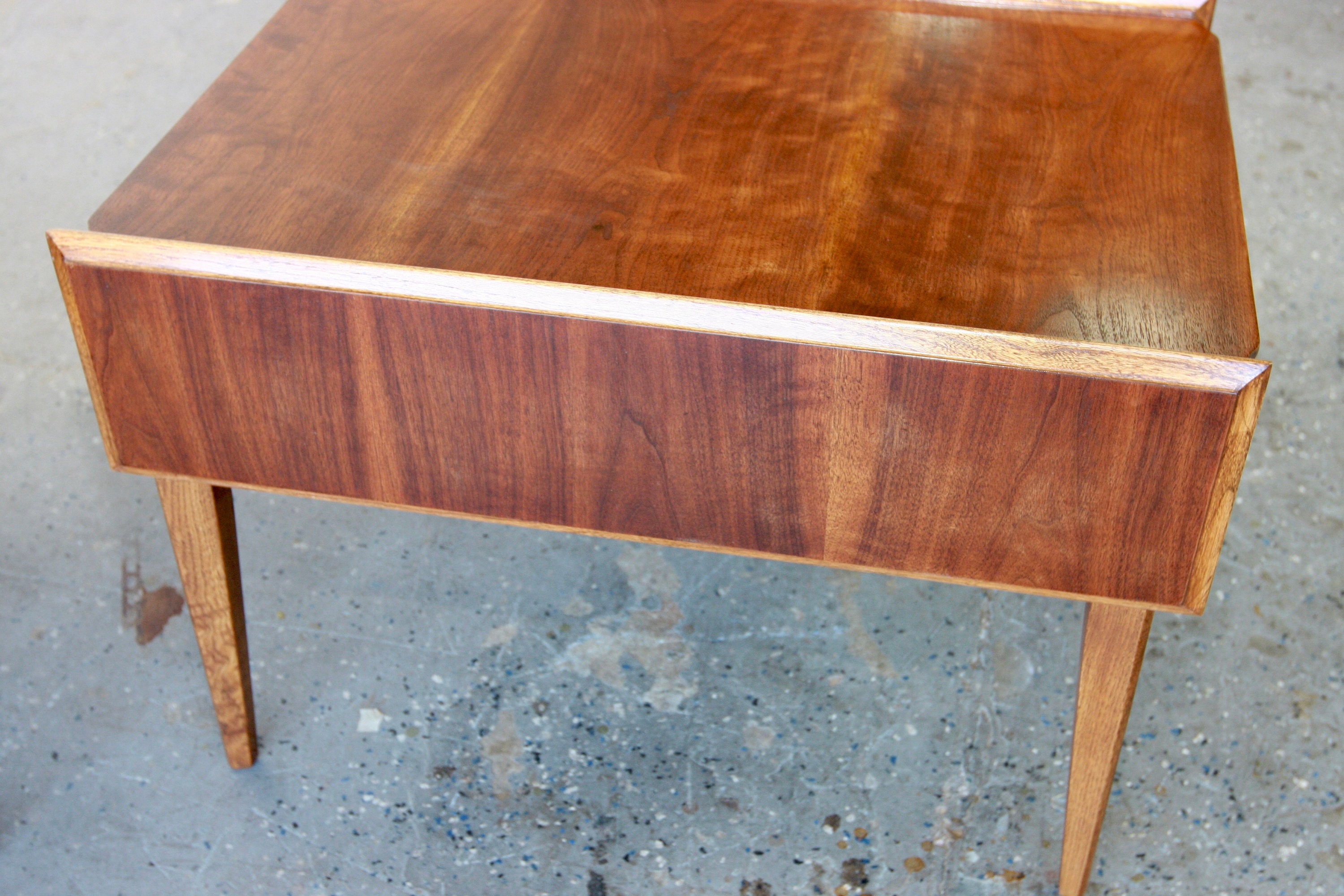 Mid Century Modern Walnut End Tables First Edition Collection by Lane ...