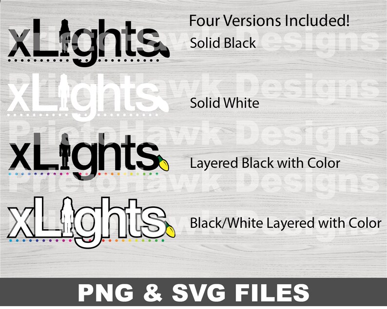 Xlights Logo SVG / Christmas lights SVG / Vector / Cutting | Etsy