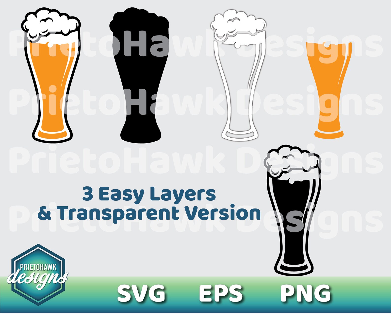 Beer Glass and Beer Bottle SVG / Beer SVG / Vector / Cutting File ...
