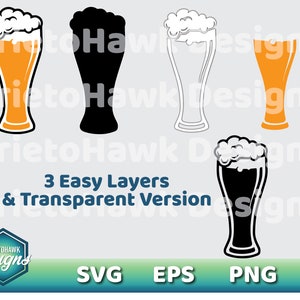 Beer Glass and Beer Bottle SVG / Beer SVG / Vector / Cutting File ...